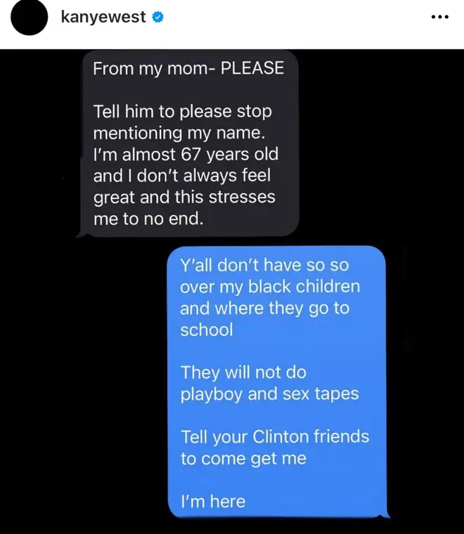 Kanye West Leaks Kim Kardashian Text Messages As He Disputes Kids And ... Kanye West Leaks Kim Kardashian Text Messages As He Disputes Kids And ...